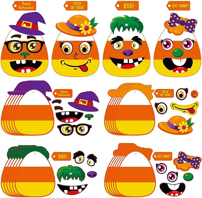 Amazon.com: Sumind Halloween Candy Corn Craft Kits for Kids Halloween ...