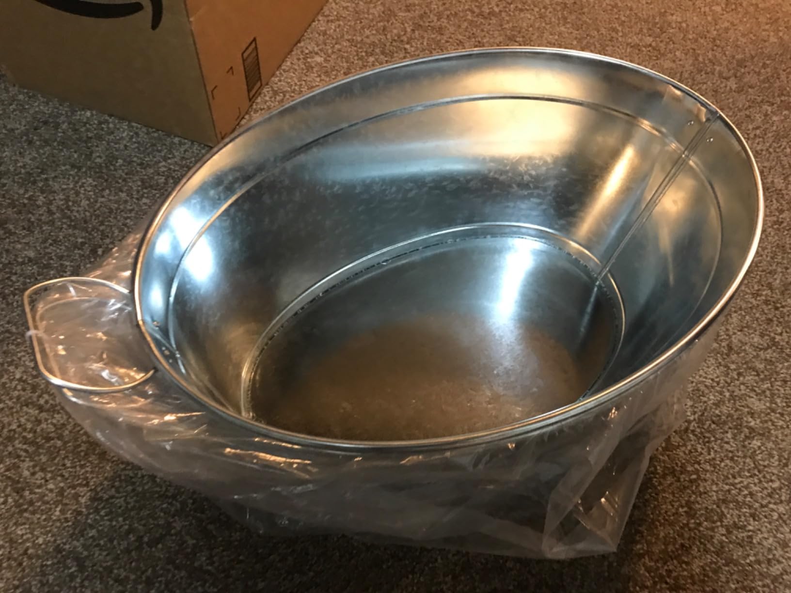 Amazon.com: BARsics Large 6-Gallon Galvanized Tin Beverage Tub with ...