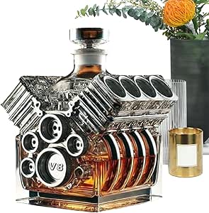 Whiskey Bottle - Alcohol Decanter V8 Engines Shape - Wine Dispenser ...