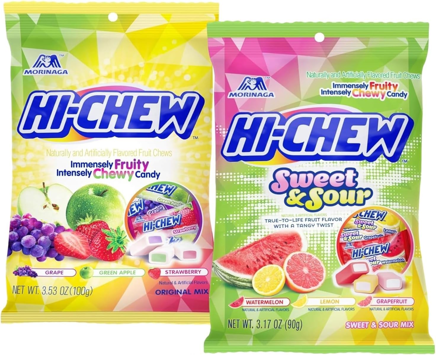 Amazon.com : (Variety 2 packs) Hi Chew Candy, Sweet & Sour Mix ...