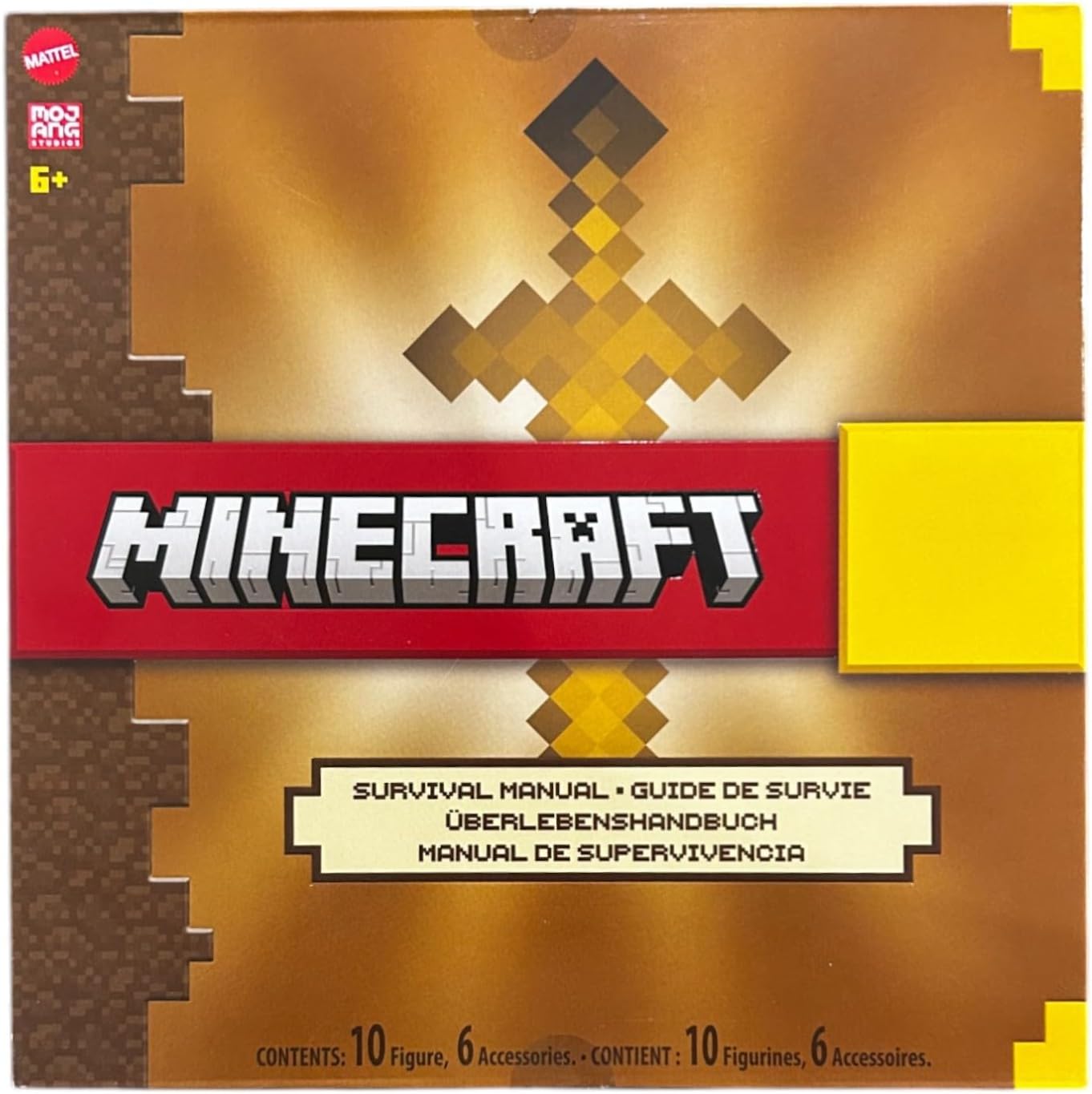 Amazon.com: Mattel Minecraft Survival Manual Figure Set – 10 ...