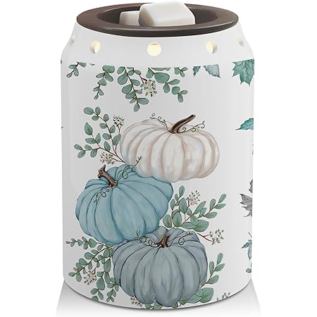 Amazon.com: Blue Fall Wax Melt Warmer, Ceramic Wax Melt Warmer for ...