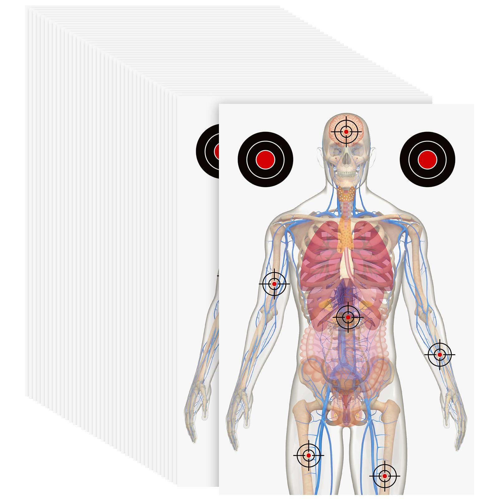 Buy 50 Sheets 23 x 35 Inch Silhouette Paper Shooting Targets Medically ...
