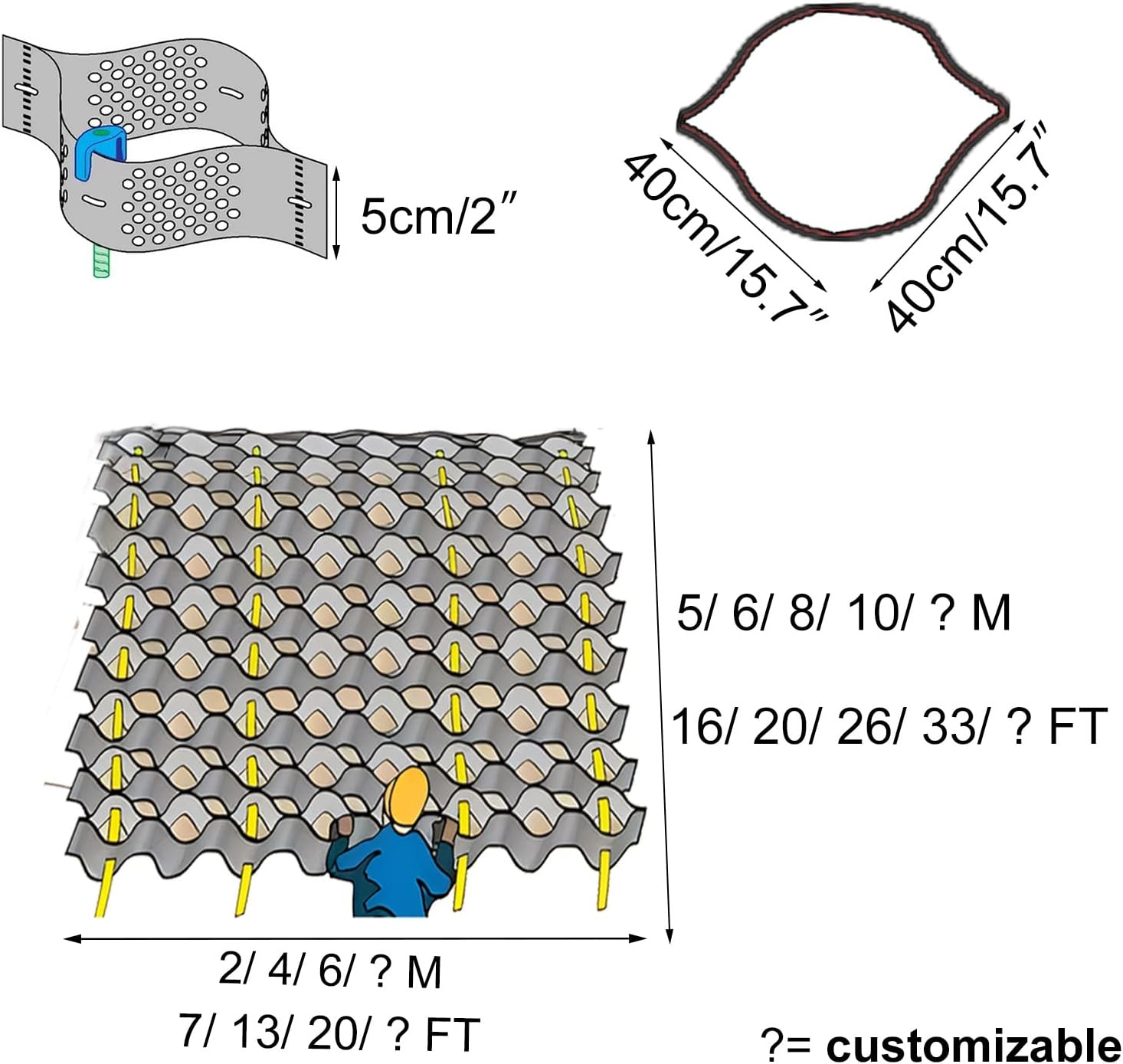 Outdoor Gravel Geo Permeable Pavers Grid System - Nepal | Ubuy