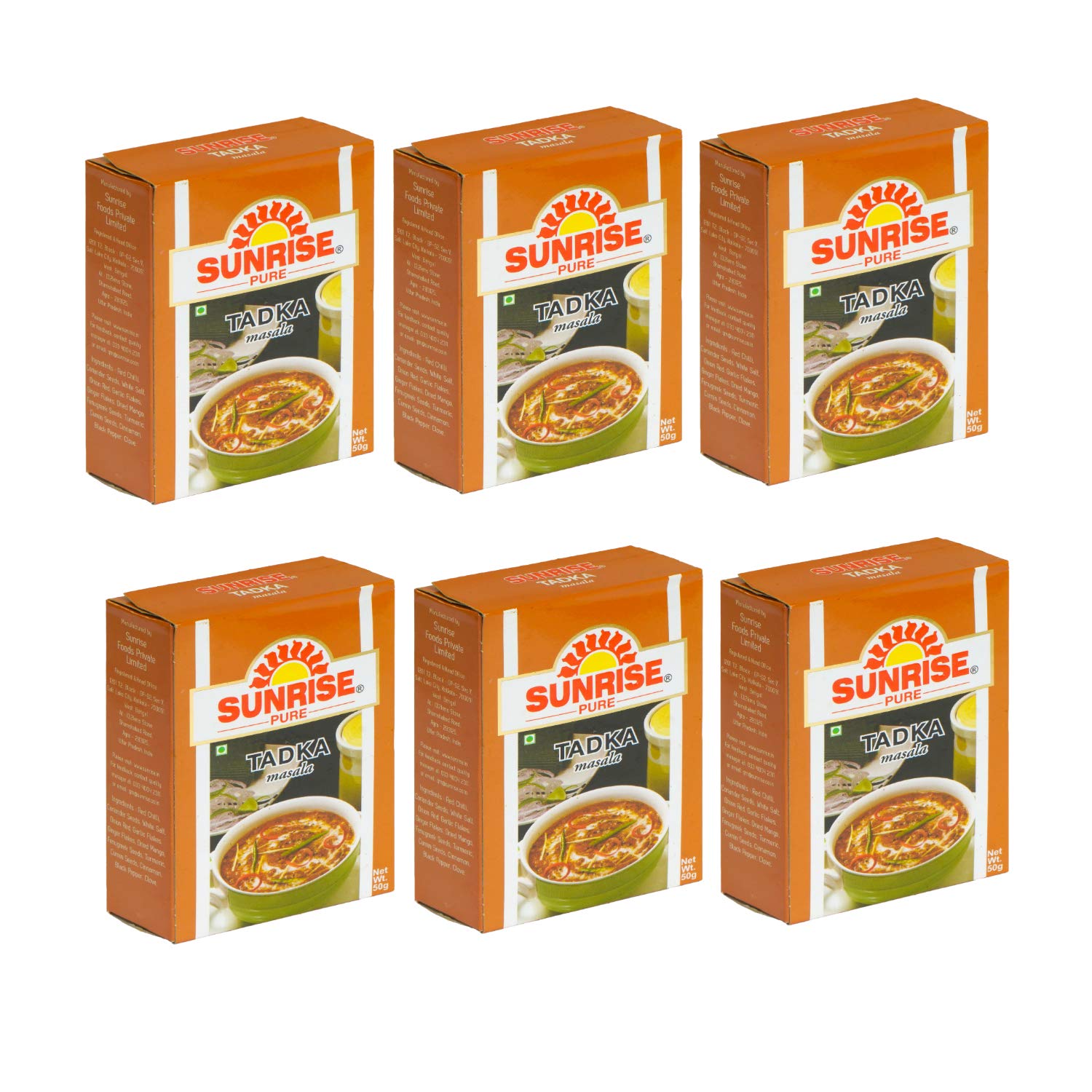 Sunrise Pure Tadka Masala Powder, 50 g Box - Pack of 6 : Amazon.in ...