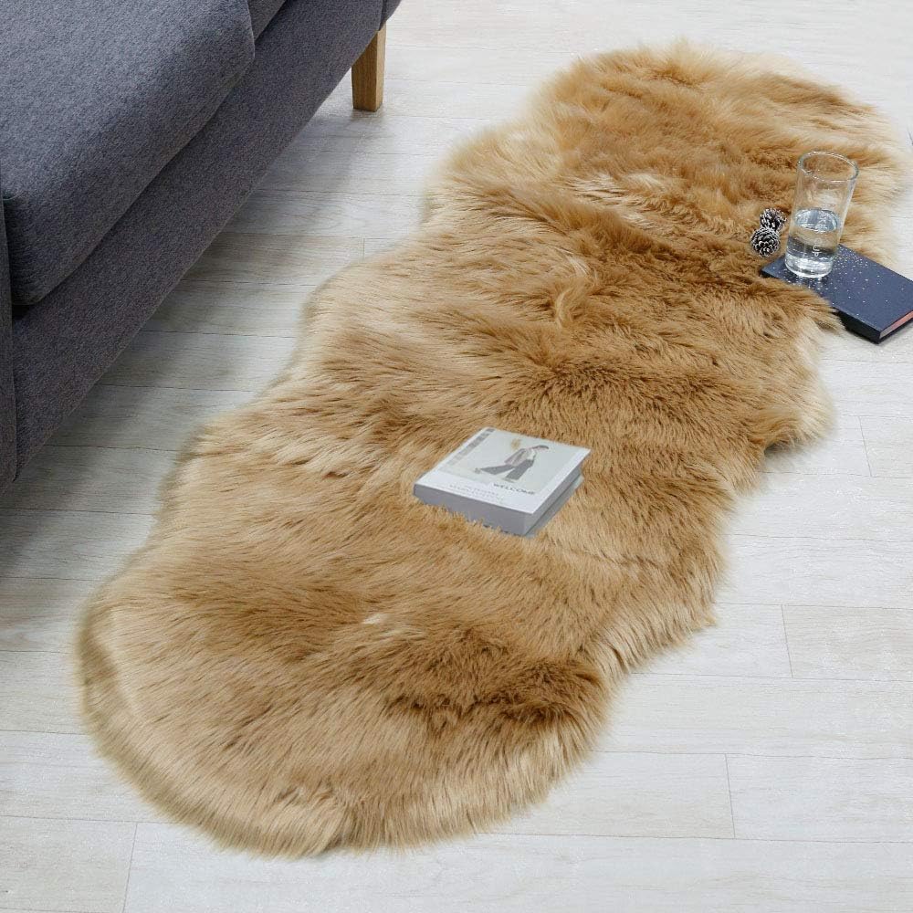 Amazon.com: EasyJoy Ultra Soft Fluffy/Fuzzy Shaggy Area Rug Faux Fur ...