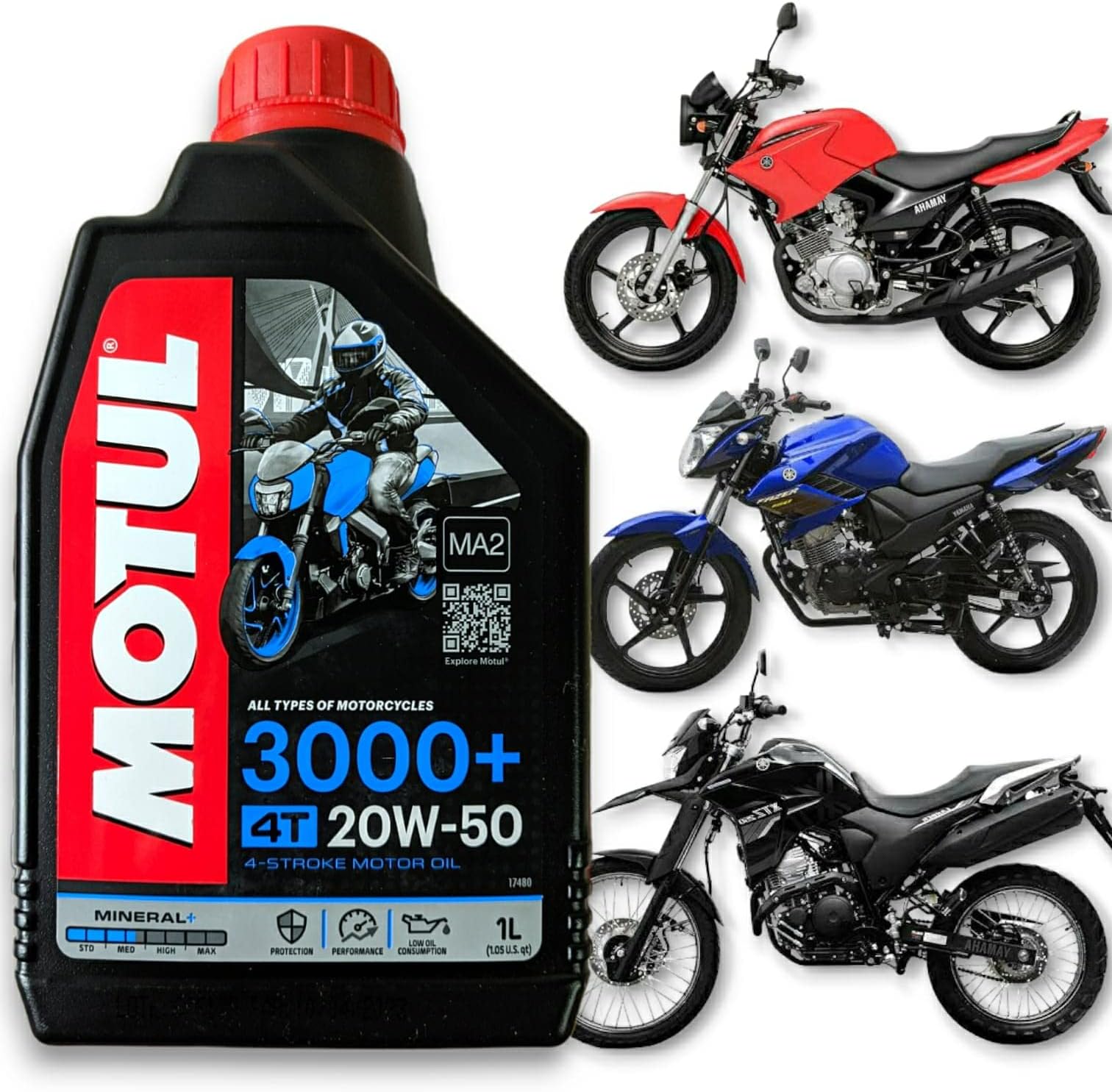 Motul - 3000, 20W-50 4T Mineral, 107306, 1L : Amazon.com.mx: Automotriz ...