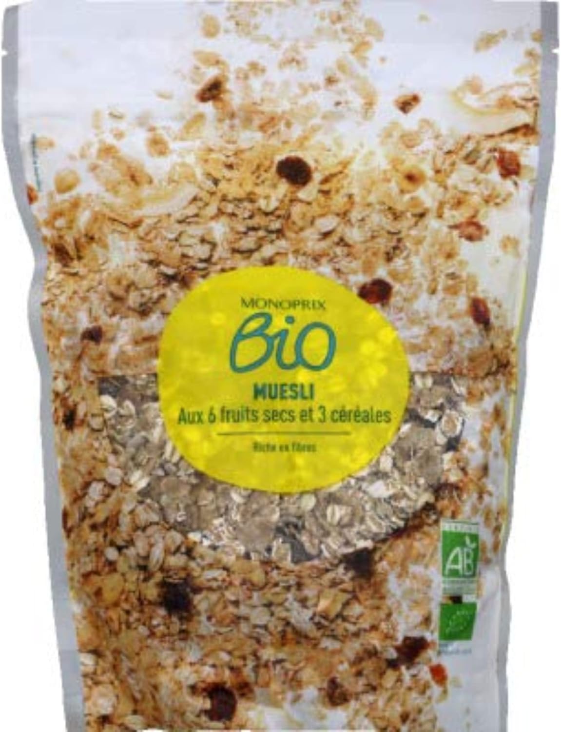 Monoprix Bio Muesli aux 6 fruits secs et 3 céréales bio - Le paquet de ...