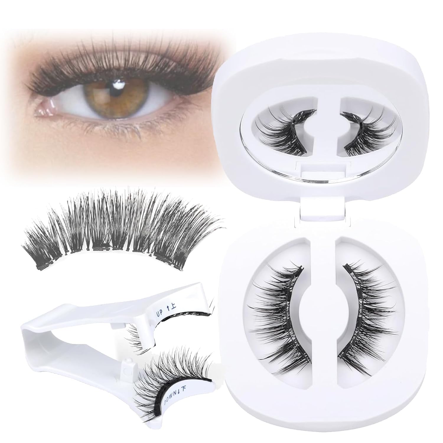 Amazon.com: Meylora Magnetic Lashes, Magnetic Eyelashes With Applicator ...