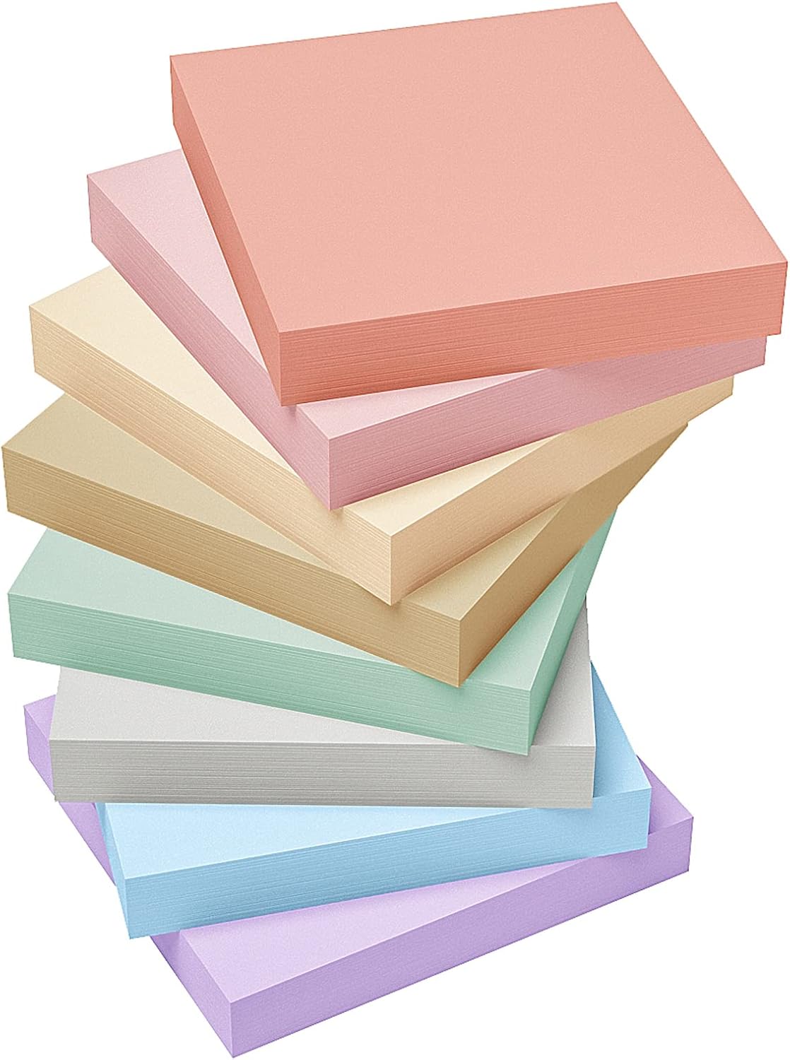 Amazon.com : EOOUT 8 Pads Pastel Sticky Notes, 3x3 Inches, Super ...