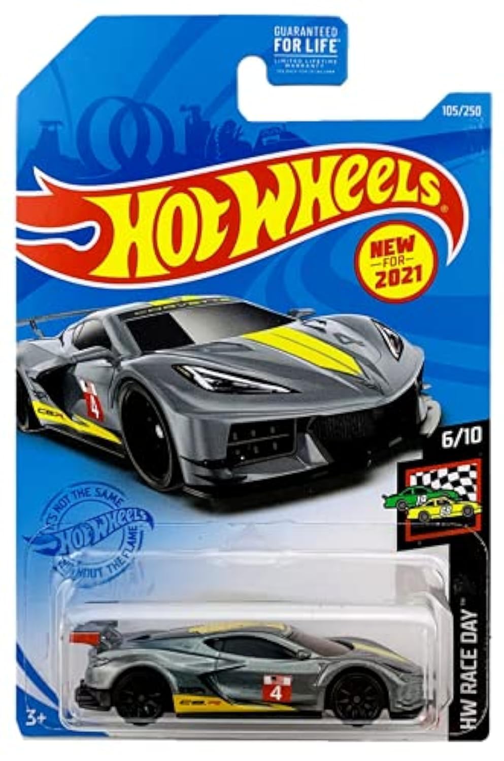 Amazon.com: DieCast Hotwheels Corvette C8 R, HW Race Day 6/10 [Gray ...