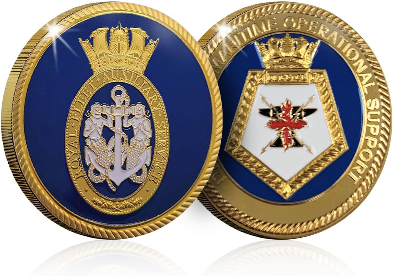 Royal Navy Fleet Auxiliary Memorabilia Gift Gold Spoof Coin Medal ...