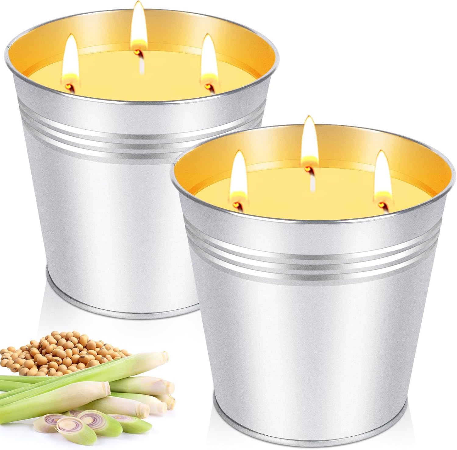 Amazon.com: Citronella Candles Outdoor Large, 2×14oz Cironella Candles ...
