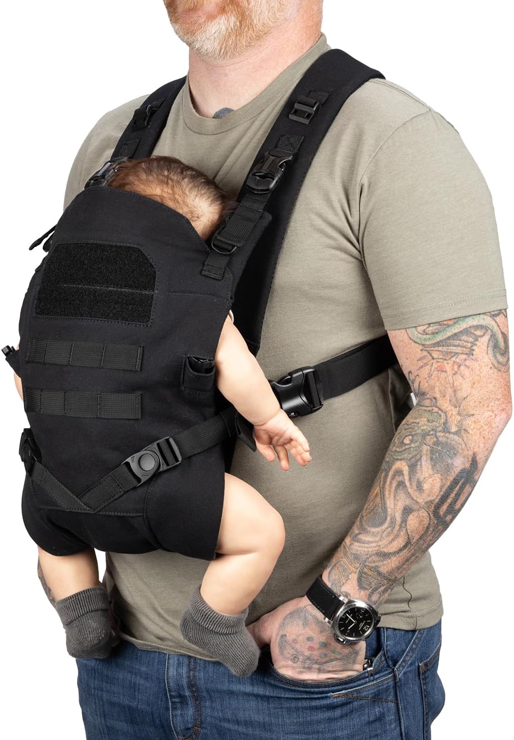 Amazon.com: JumpOff Jo Military-Inspired Baby Carrier for Men - Soft ...