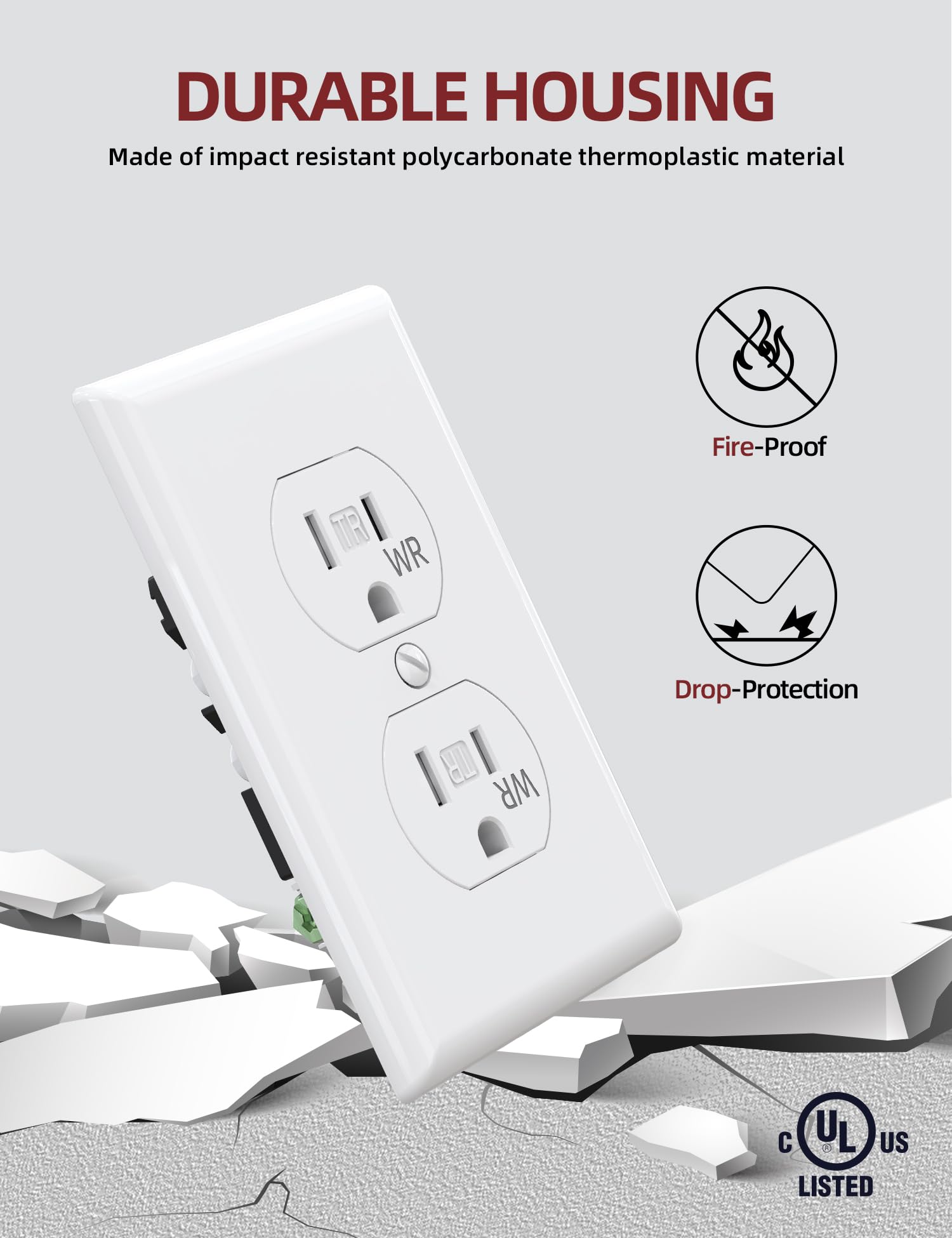Snapklik.com : 15 Amps Duplex Outlets And Wall Plates Bundle,Weather ...