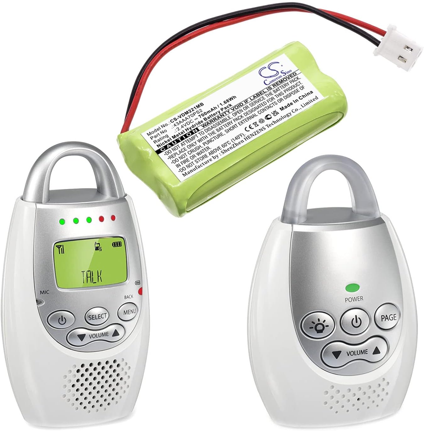 Amazon.com: Cameron Sino Battery for VTech Digital Audio Monitor DM221 ...