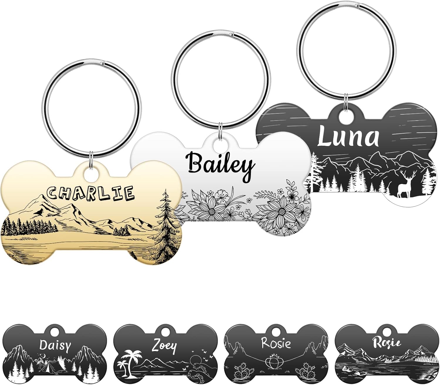 YEHANTI Stainless Steel Personalized Dog Tags, Custom Dog Tags, Anti ...