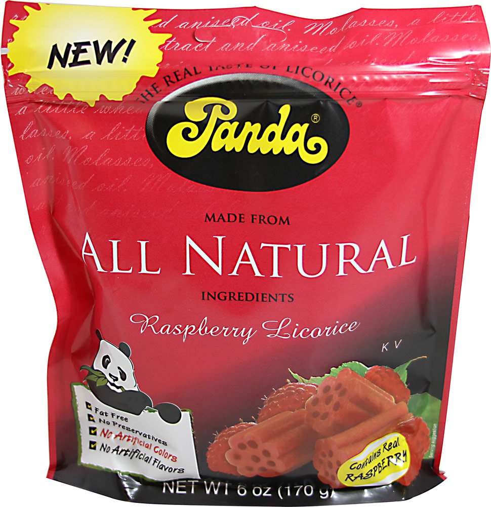 Amazon.com : Panda All Natural Licorice Raspberry - 6 oz : Licorice ...