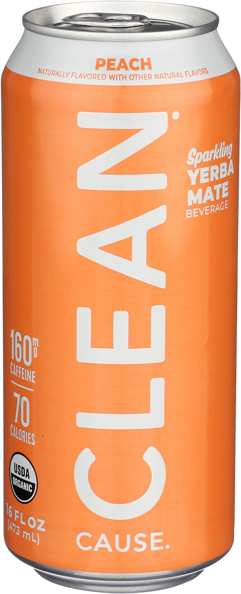 Amazon.com : Clean Cause Yerba Mate Energy Drink, Peach, 16 oz ...