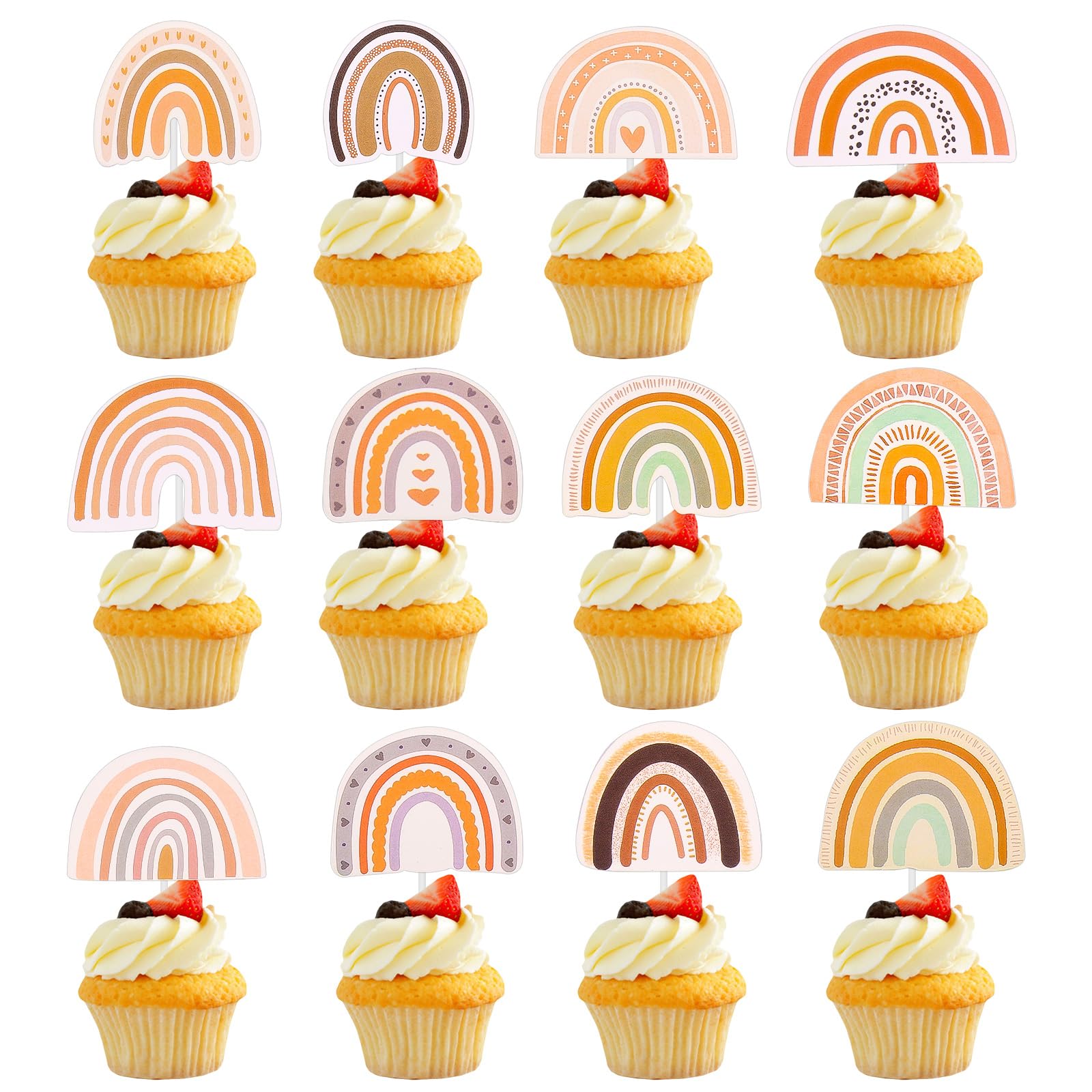 Rainbow Birthday Cupcakes