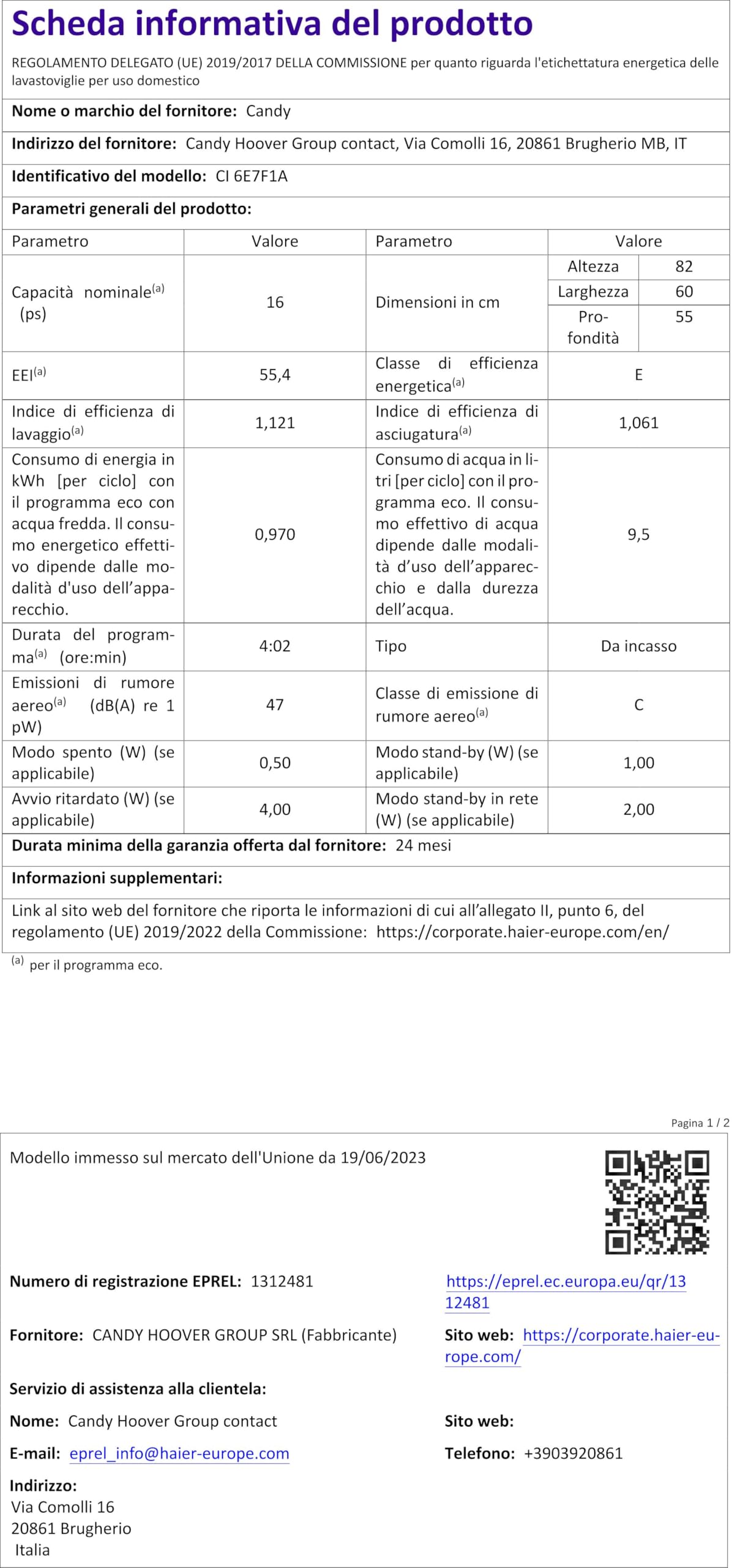 Beko BCSA285K4SN b100 - Frigorifero/congelatore integrato, capacità ...
