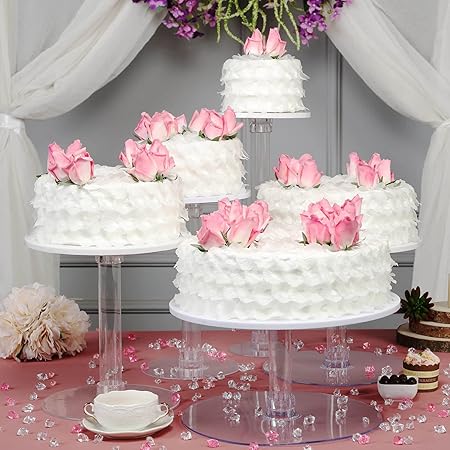 Amazon.com | 3 Tier Acrylic Wedding Cake Stand (Style R300): Cake ...