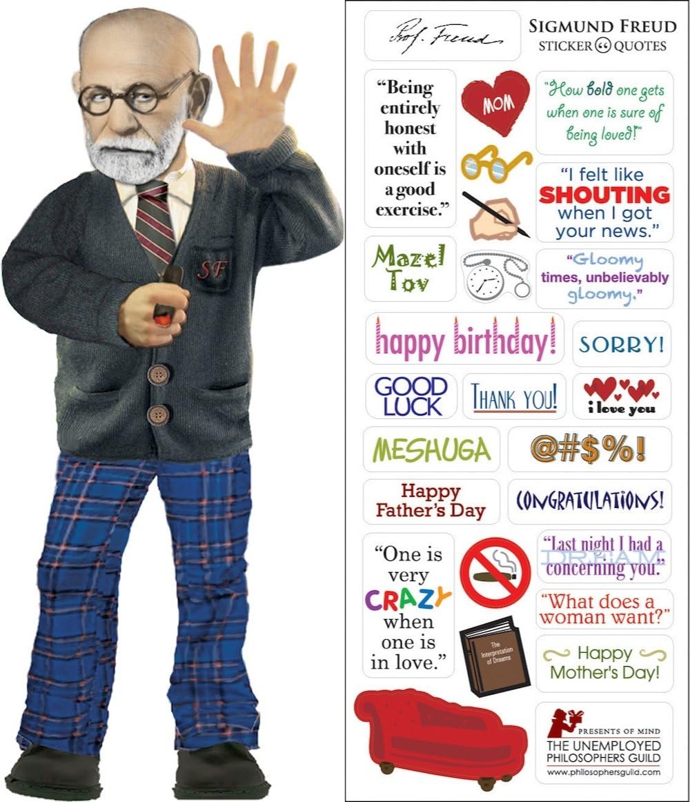 Sigmund Freud Quotable Notable - Greeting Card and Sticker Sheet ...
