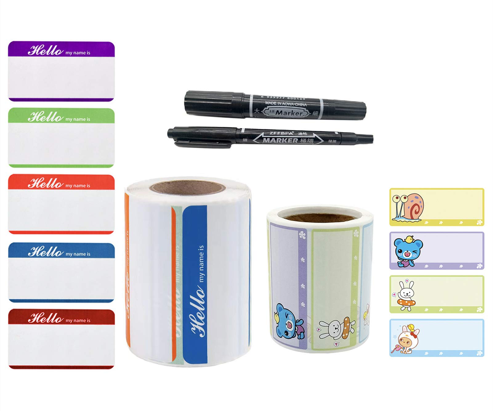 Buy Name Stickers for Kids, Hello My Name is Stickers, Name Tags Labels ...