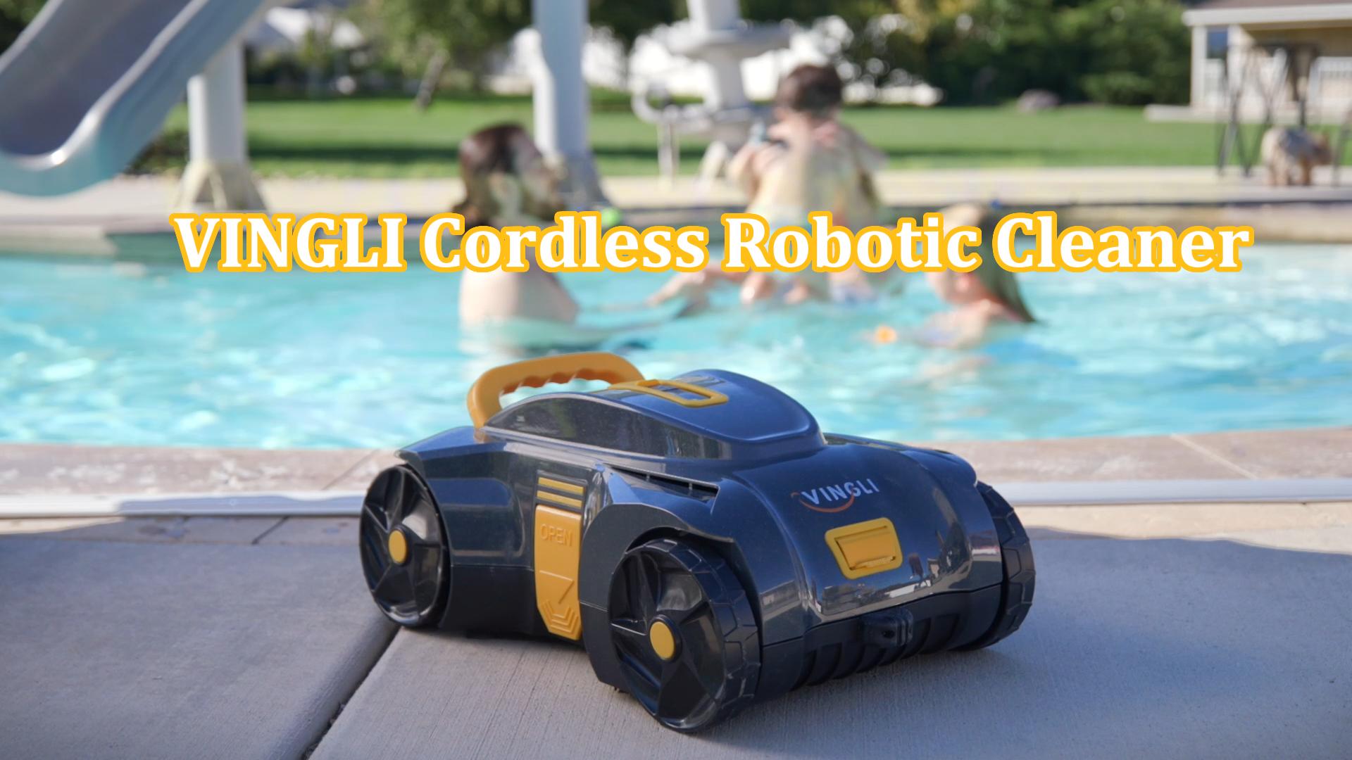 Pool Vacuum Robot Wzglod Robotic Pool Cleaner Smart Cordless - 90 Mins ...