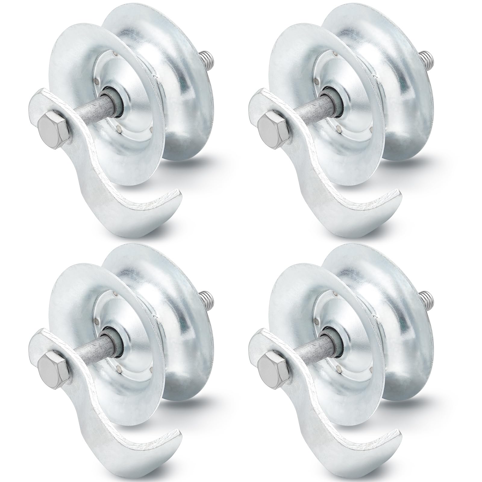 Amazon.com: Pasimy 4 Pcs 5'' Gate Roller Galvanized Steel Pipe Track ...