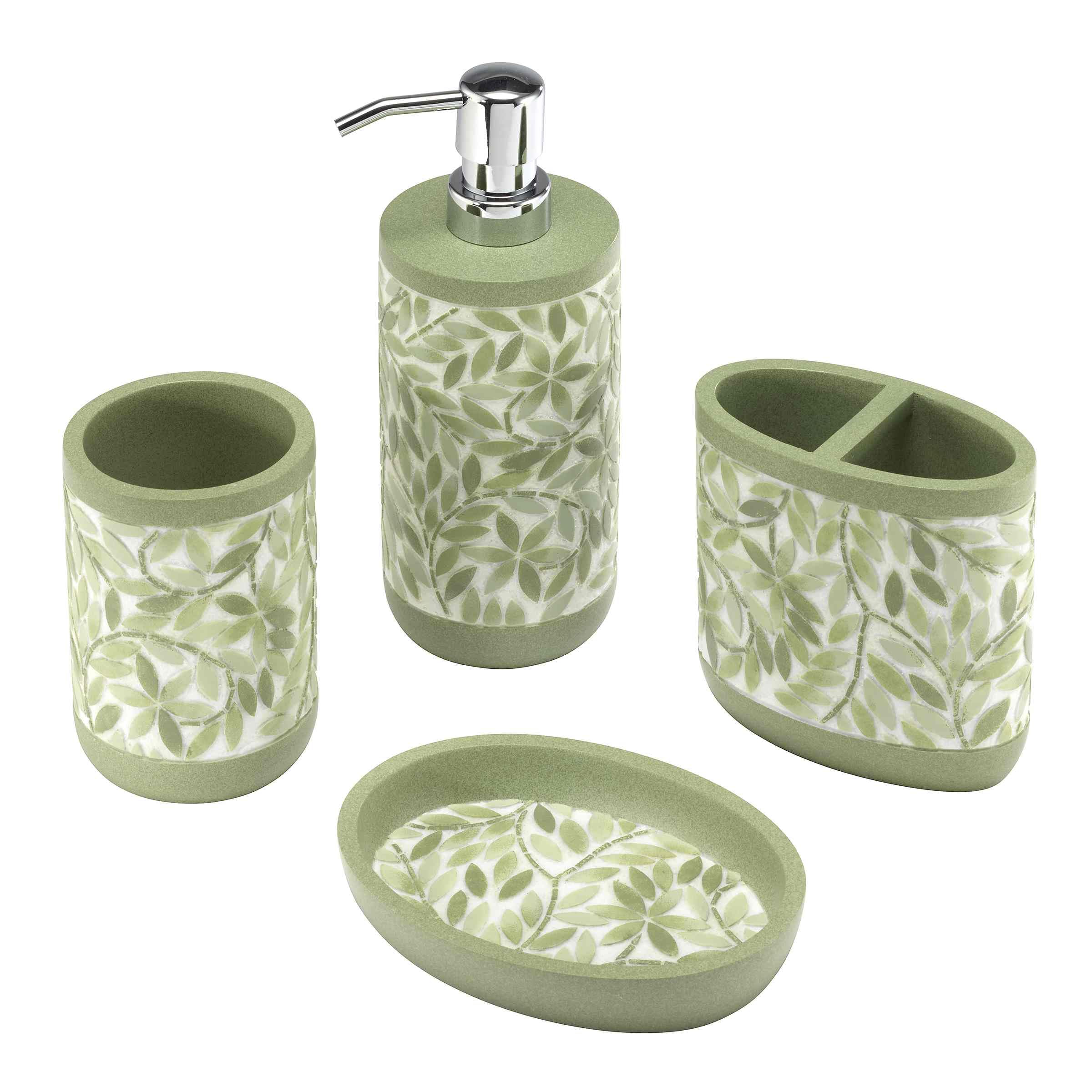 Amazon.com: Avanti Linens - Bath Set, 4pc Countertop Accessories, Resin ...