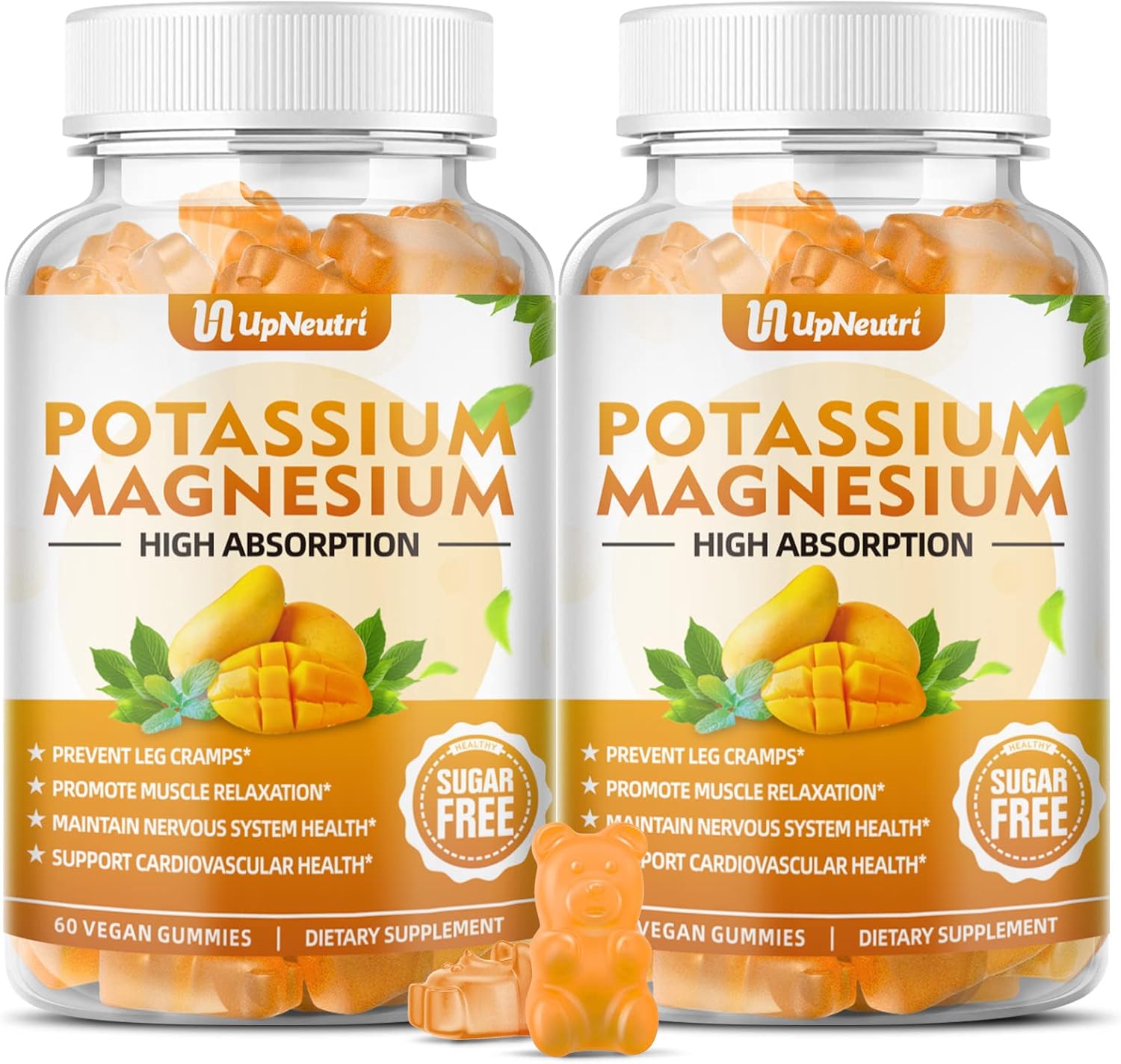 Sugar-Free Potassium Magnesium Supplement Gummies for Leg Cramps ...