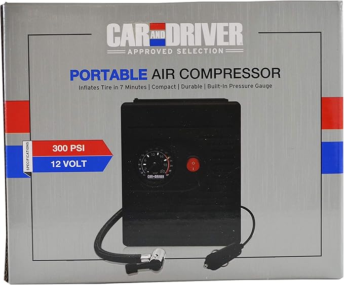 Amazon.com: Car and Driver Portable Air Compressor - 300 PSI : Automotive