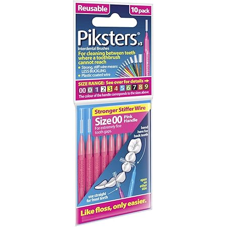 Amazon.com: Piksters Interdental Brushes (40 Pack, Size 00 (Pink ...