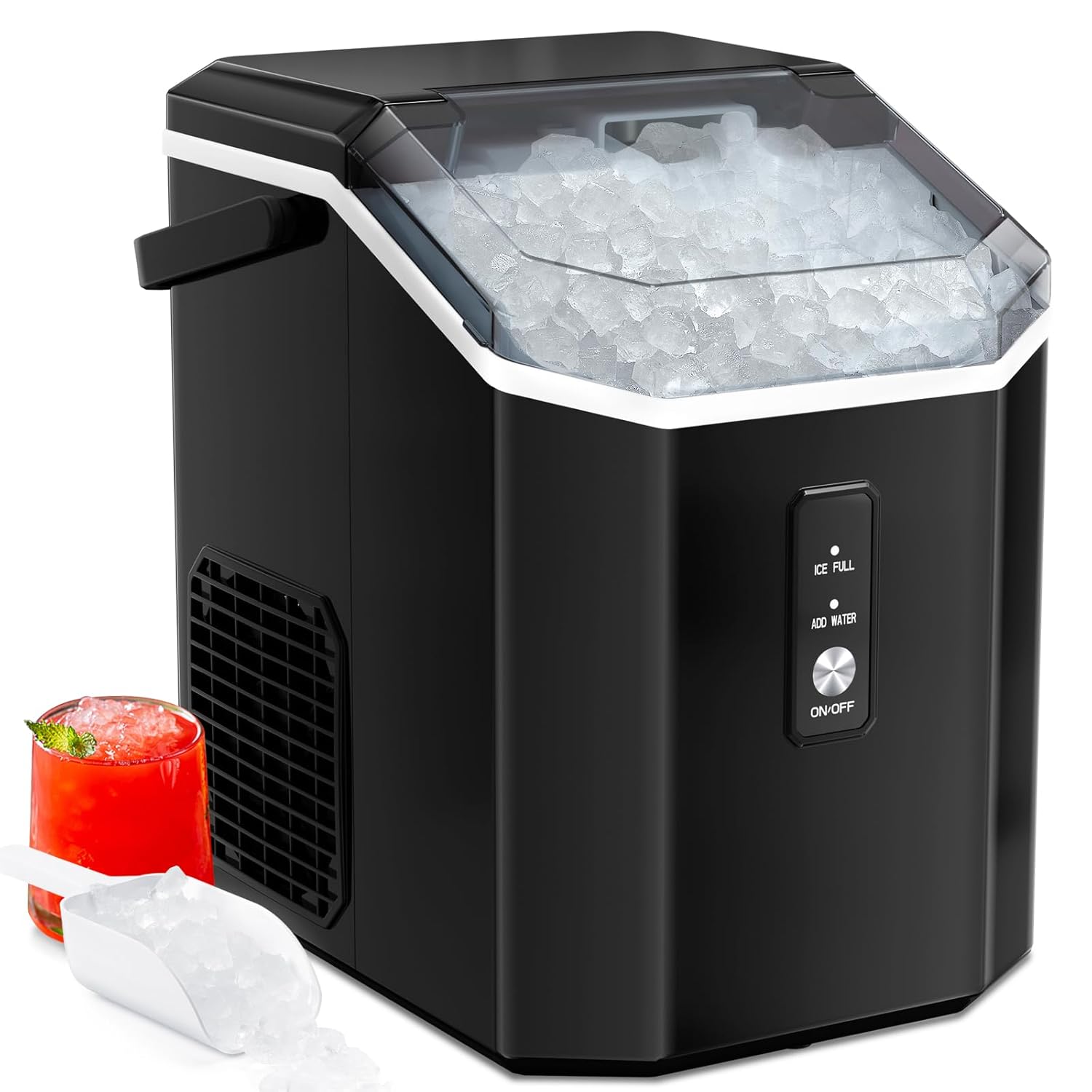 Amazon.com: Countertop Ice Maker with 35Lbs/24Hrs, Nugget Ice Maker ...