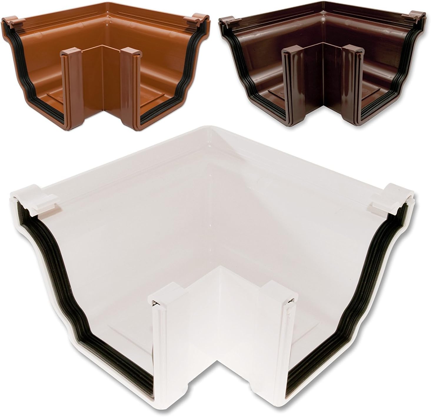 1 x Chocolate Brown K2 Ogee Gutter 90° External Corner Joint C8040MAH ...