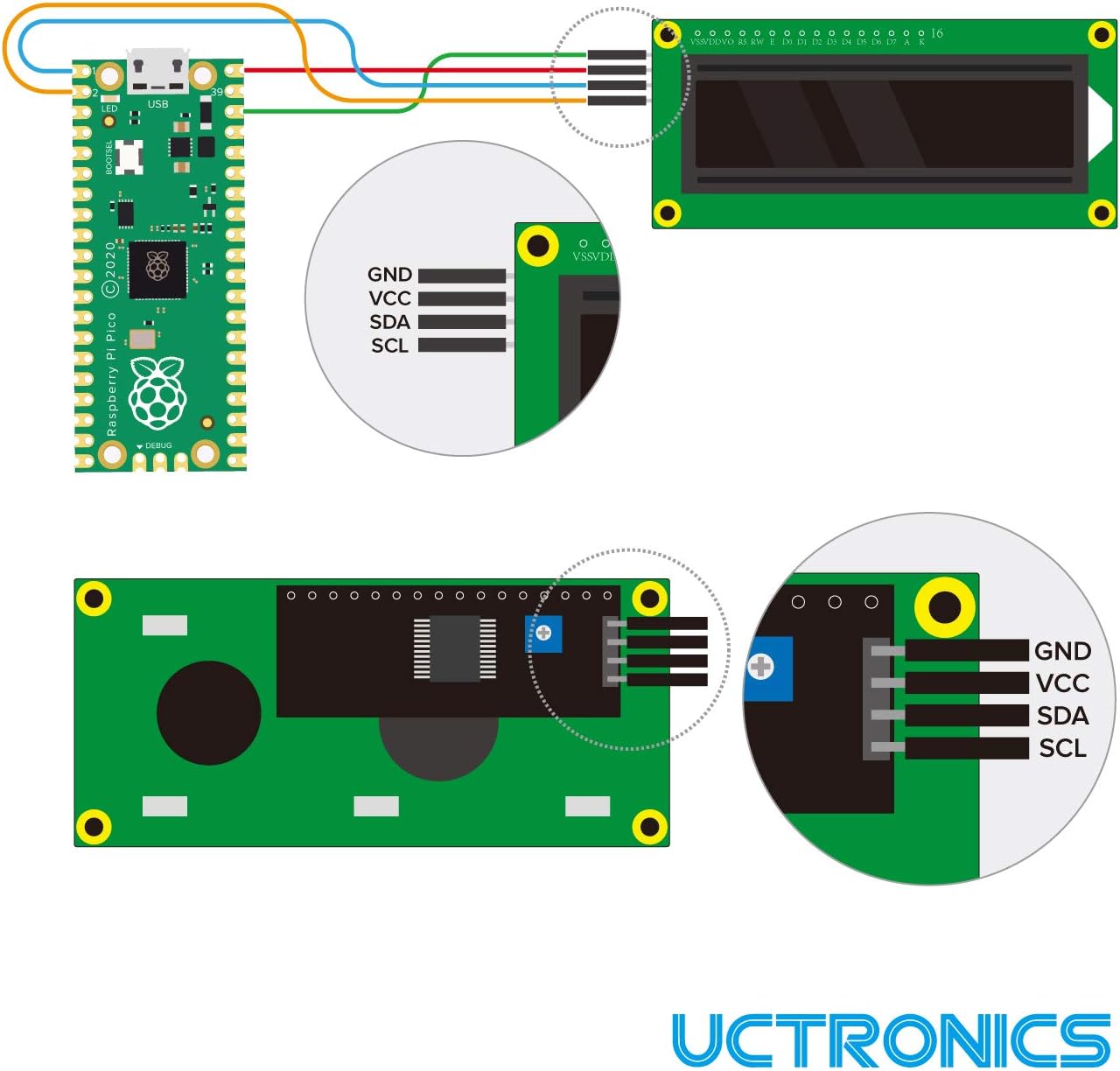 Uctronics Raspberry Pi Pico Starter Kit Get Started With Micropython On Raspberry Pico Rp2040