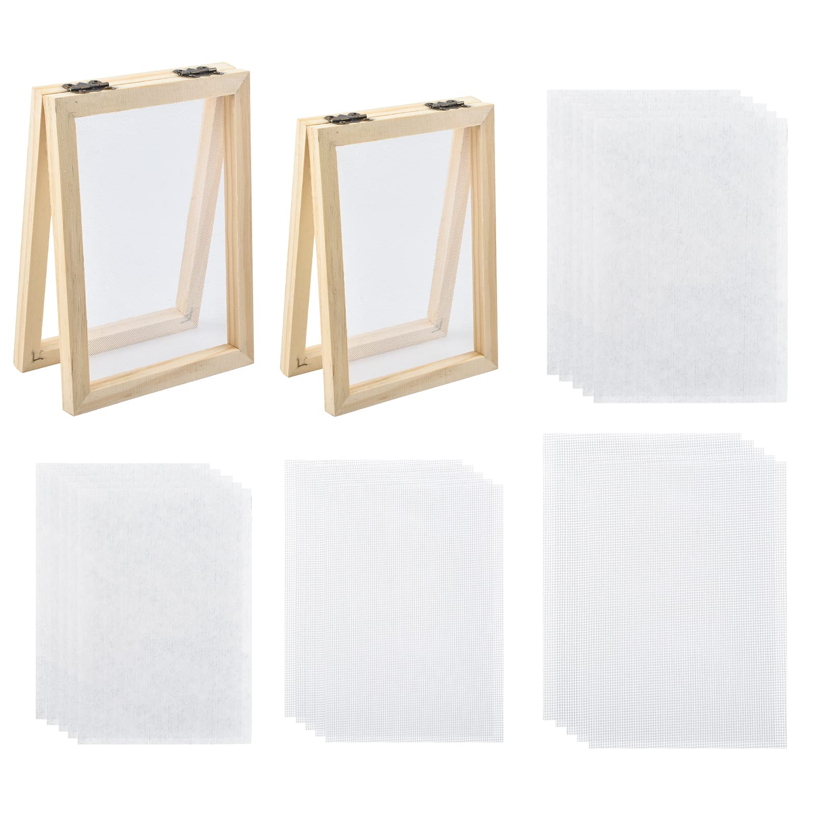 WANDIC Paper Making Screen Kit Paper Making Set Includes Wooden Paper Making Mold Frame Paper wandic-paper-making-screen-kit-paper-making-set-includes-wooden-paper-making-mold-frame-paper