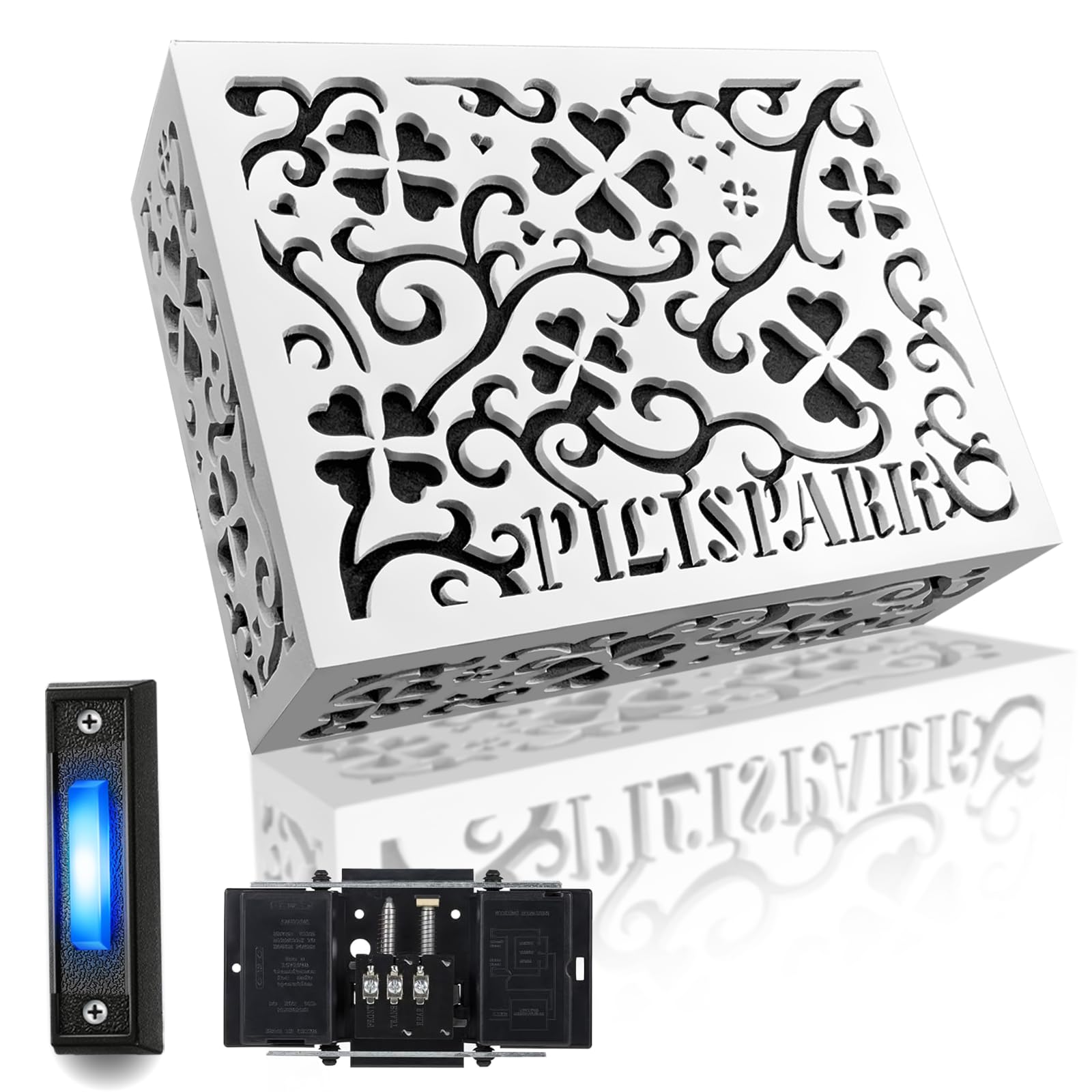 Amazon.com: PILISPARK Universal Doorbell Chime Cover, Wooden Doorbell ...