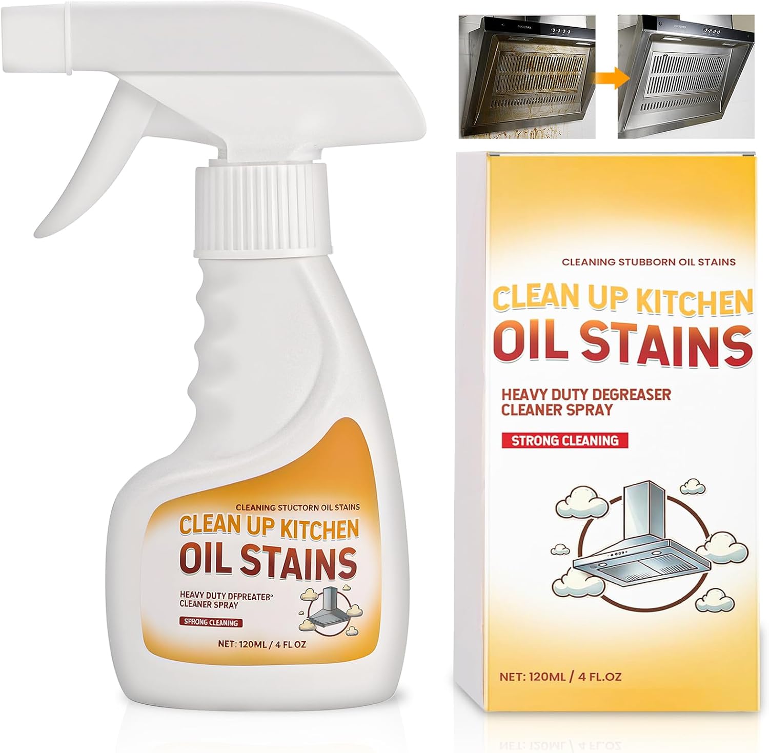 Amazon.com: Clean Up Kitchen Oil Stain Remover, Heavy Oil Stains ...