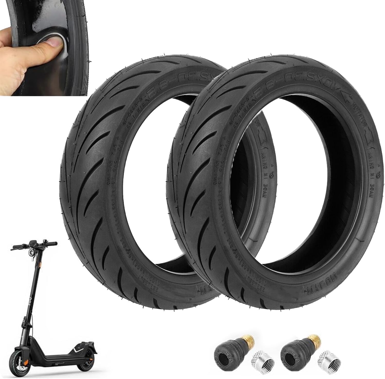 Amazon.com: 9.5x2.50 Electric Scooter Tire 9.5 Inch Tubeless Tire with ...