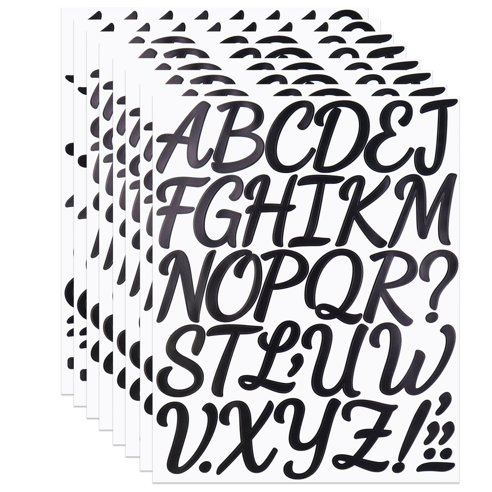 Alphabet Stickers 8 Sheets Lette Numbe Stickes, 2 Inch Vinyl Alphabet ...