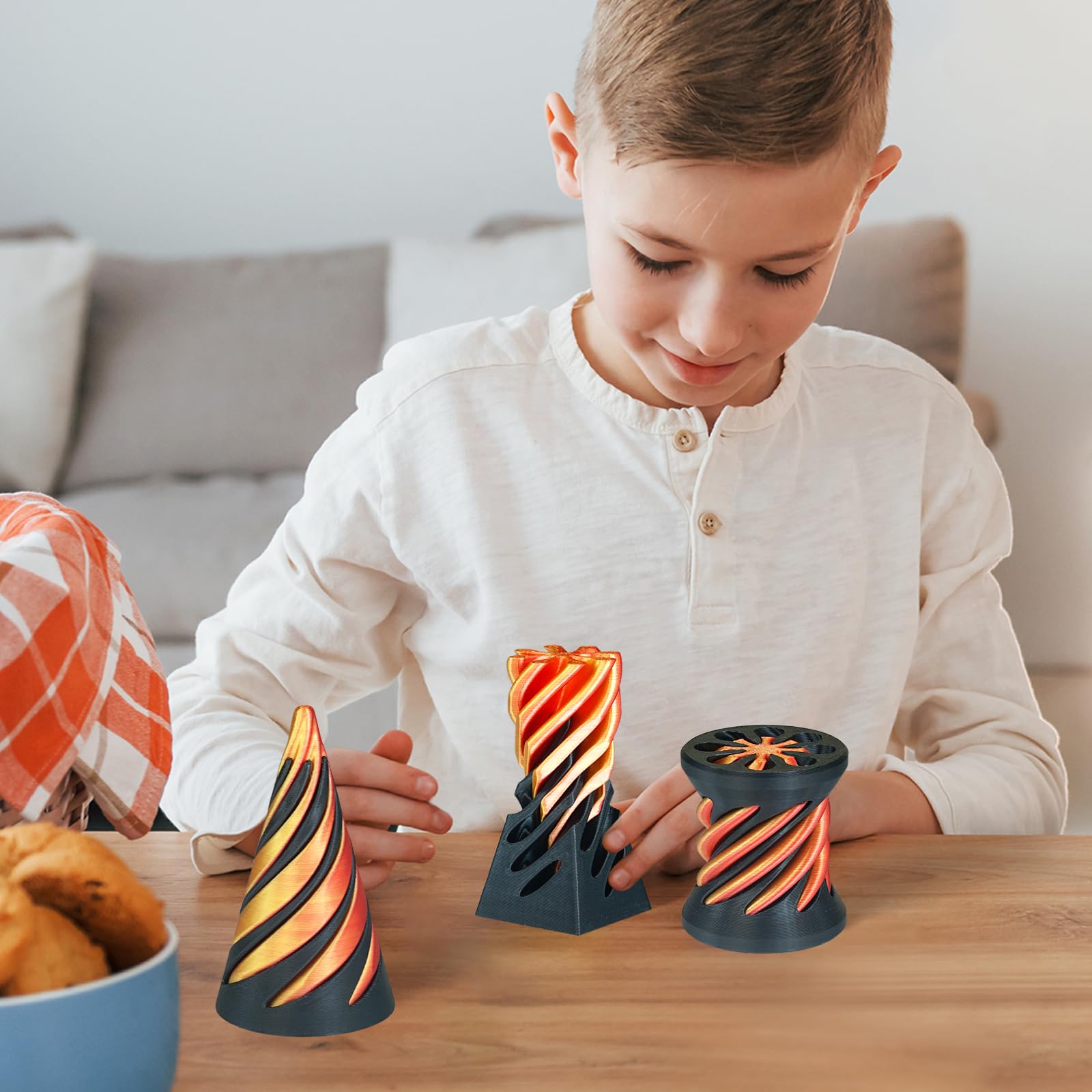 Snapklik.com : 3PCS Impossible Cone,3D Printed Spiral Cone Fidget Toys ...