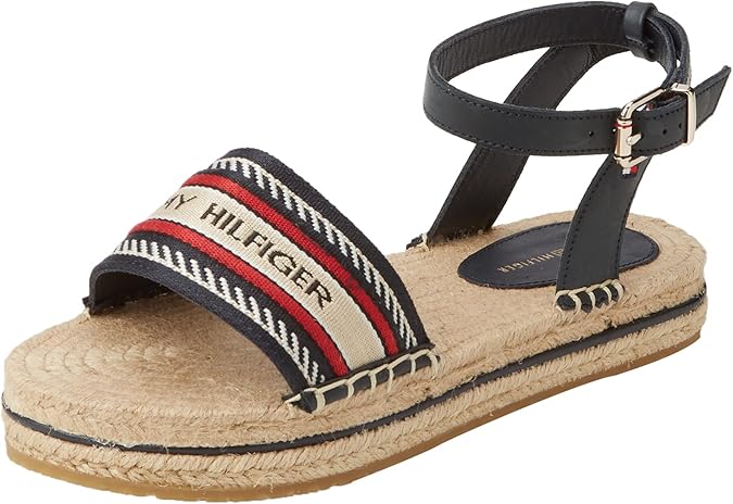 Tommy Hilfiger Femme TH Artisanal Flatform Sandal Plate, Bleu, 42 EU ...