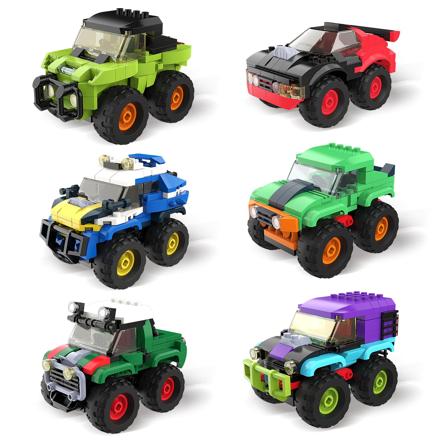 Amazon.com: TG BLOCKS Monster Truck Micro Brick Building Toy for Boys ...