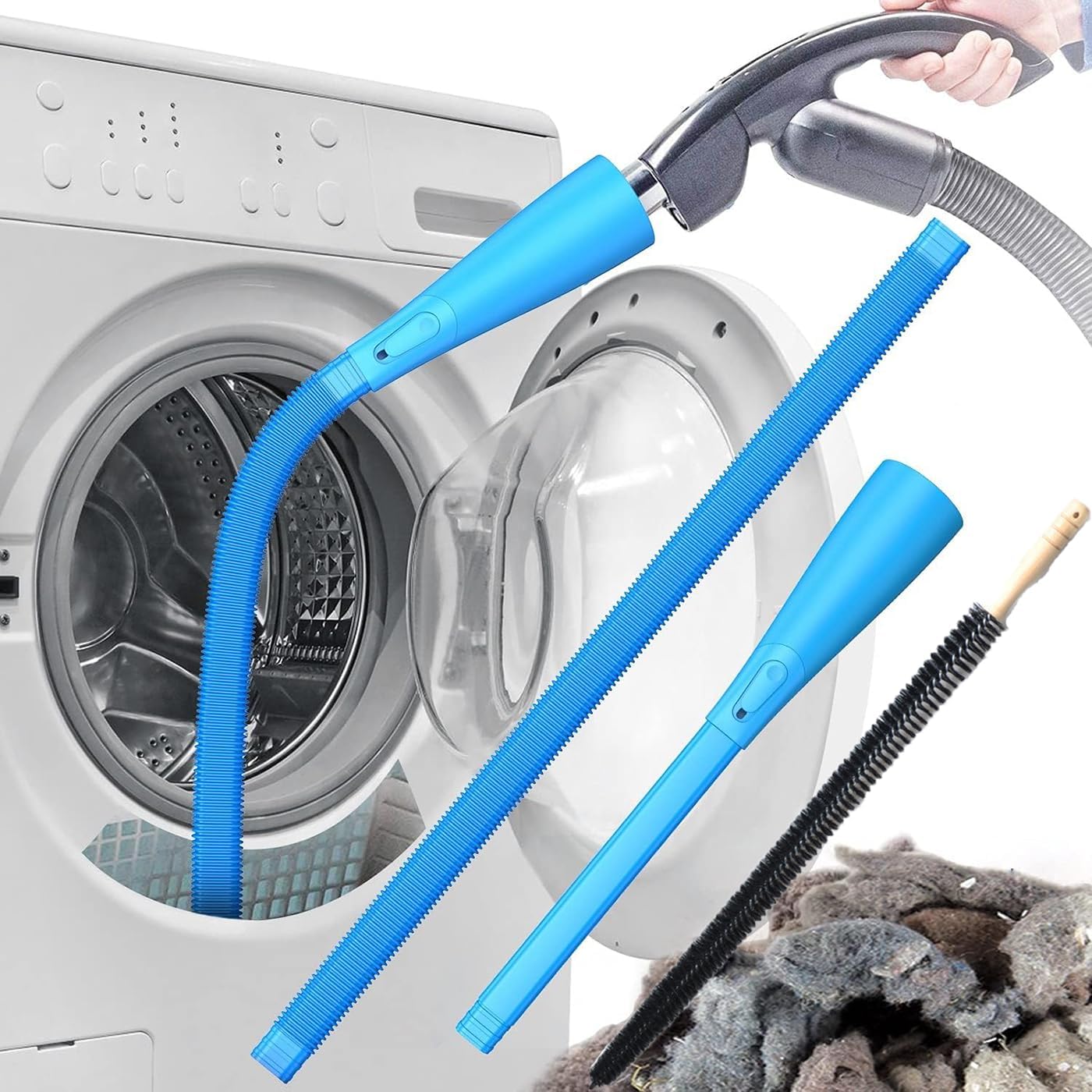 Dryer Vent Cleaning Kit, Dryer Vent Cleaner Dryer Lint Vac Attachment ...