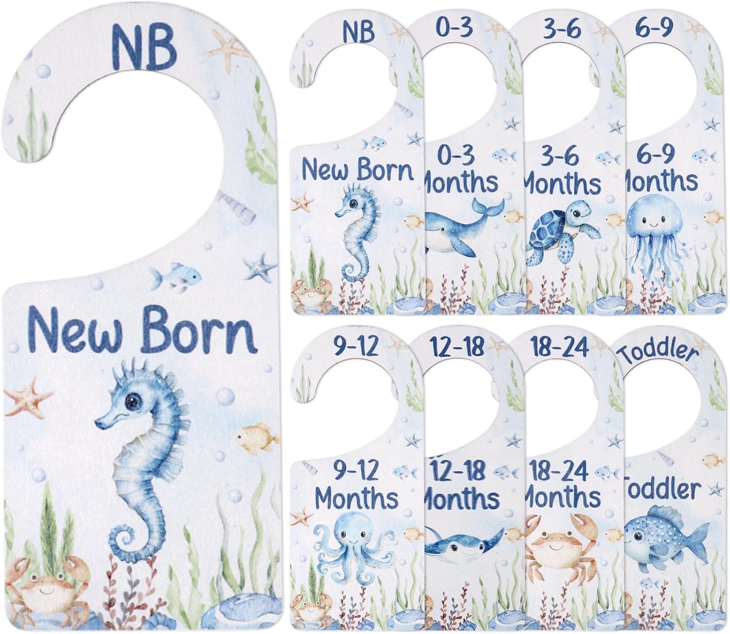 Amazon.com: CORNER LACE Baby Closet Dividers 8PCS, Under The Sea/Ocean ...