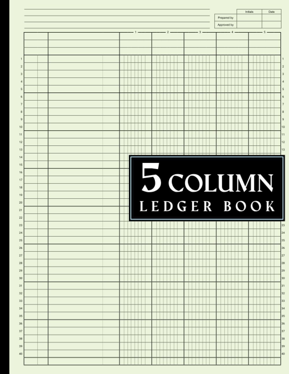 5 Column Ledger Book: Large Accounting Ledger for Bookkeeping ...