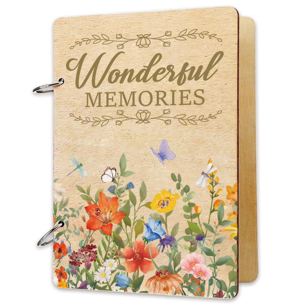 SUPERDANT Wooden Loose Leaf Binder Wonderful Memories Greeting Card ...
