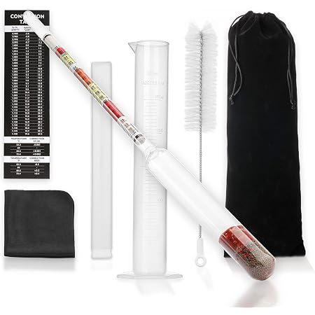 Amazon.com: SOLIGT Triple Scale Hydrometer and Glass Test Jar for Wine ...